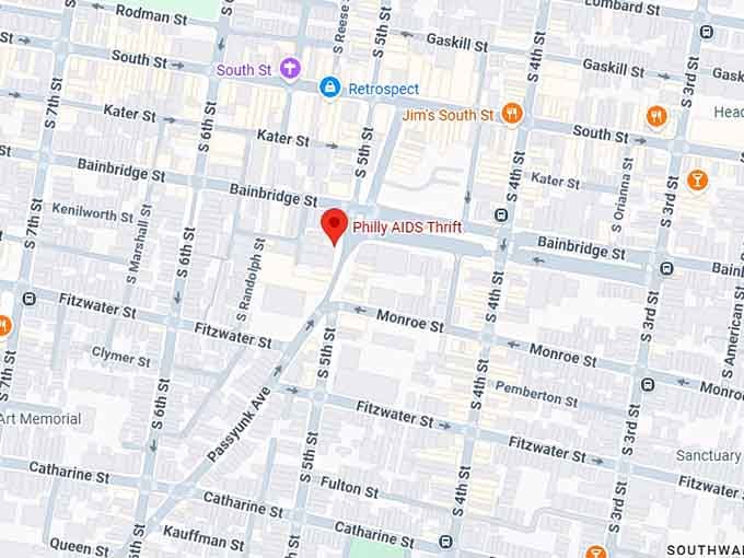 16. philly aids thrift map