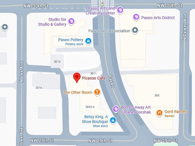 16. picasso cafe map