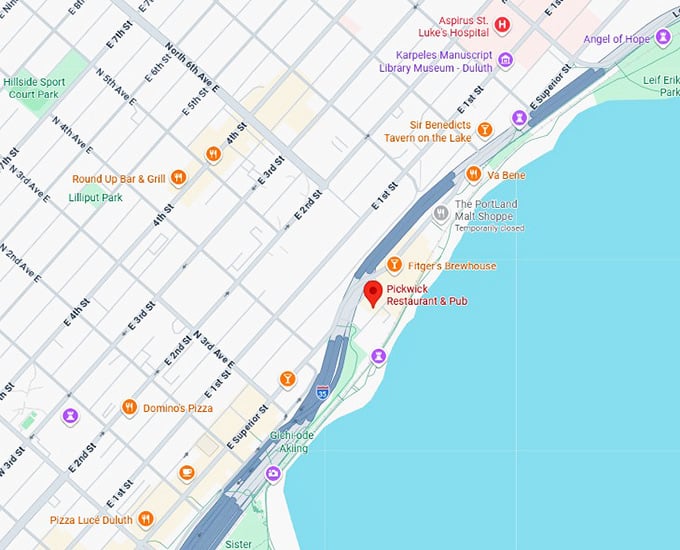 16. pickwick restaurant & pub map