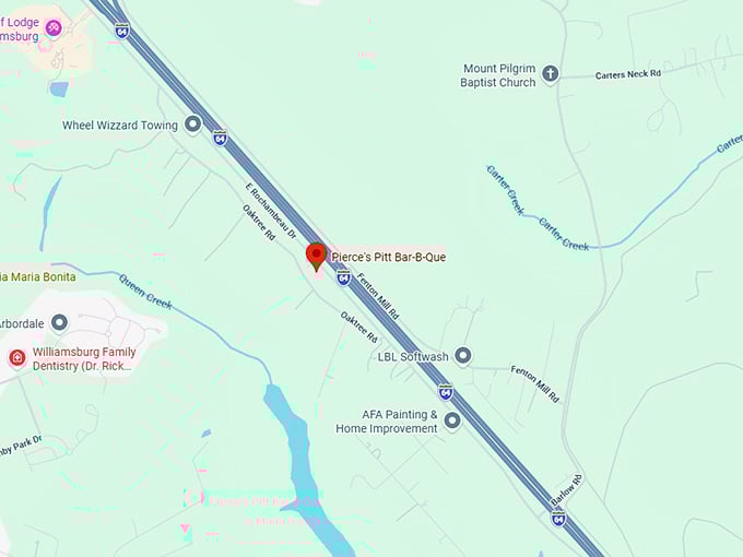 16. pierce’s pitt bar b que map