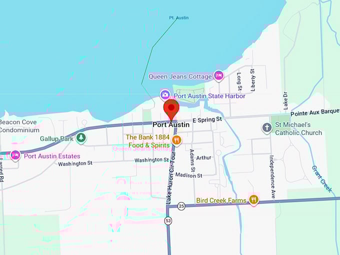 16. port austin mi map