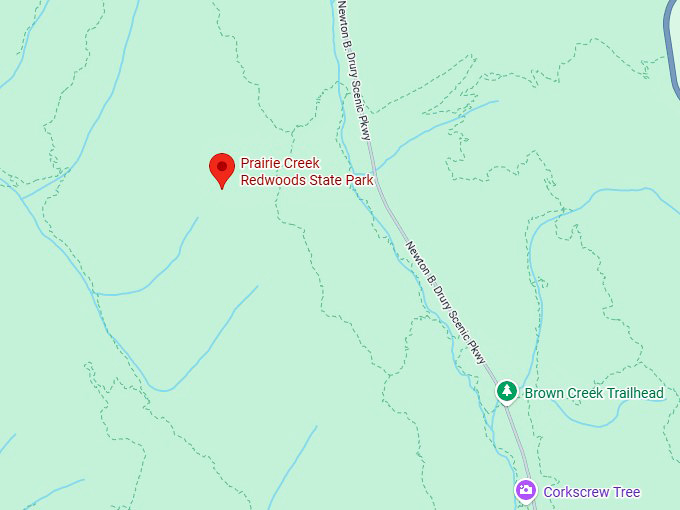 16. prairie creek redwoods state park map
