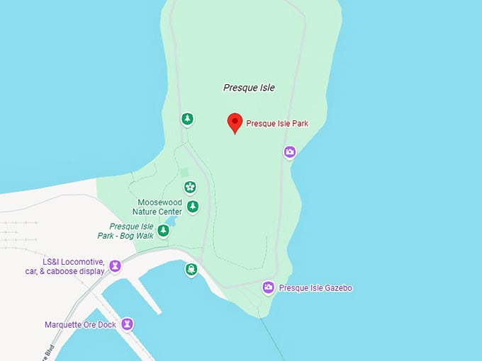 16. presque isle park map
