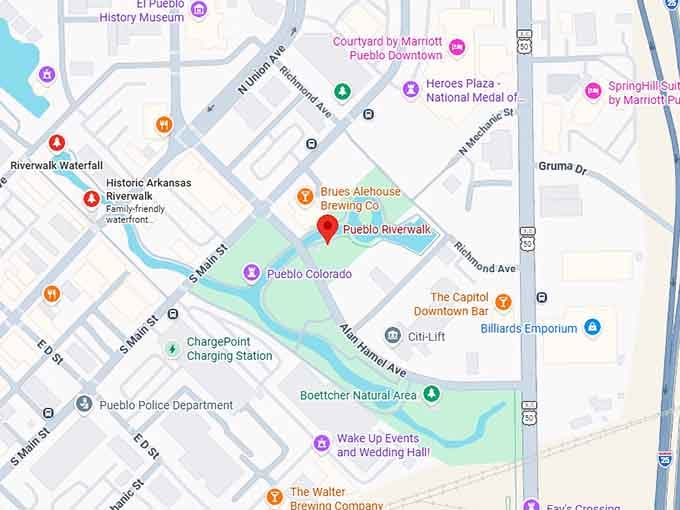 16. pueblo riverwalk map