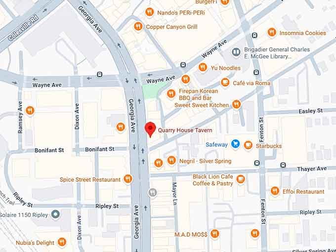 16. quarry house tavern map