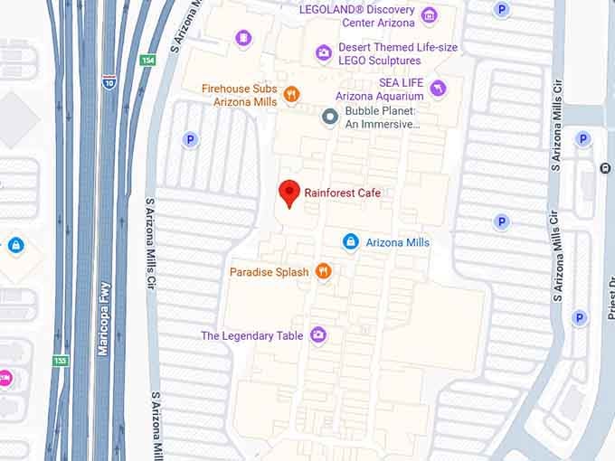 16. rainforest cafe map