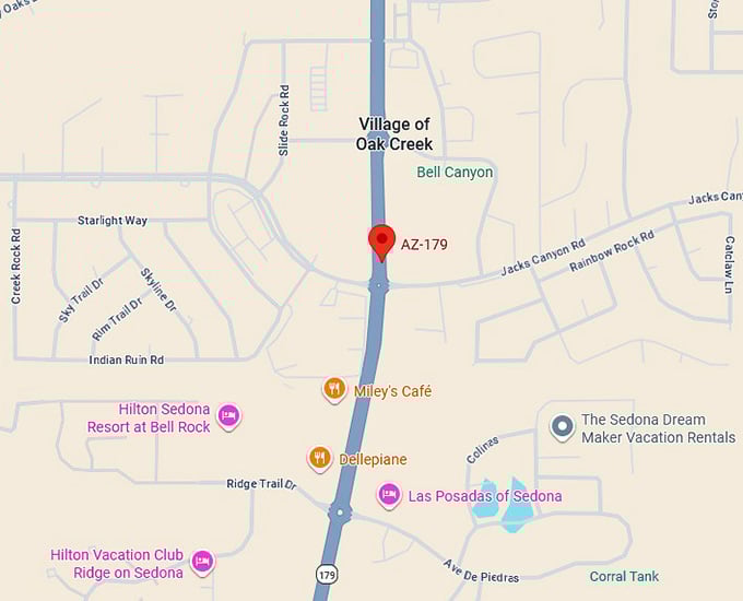 16. red rock scenic byway map