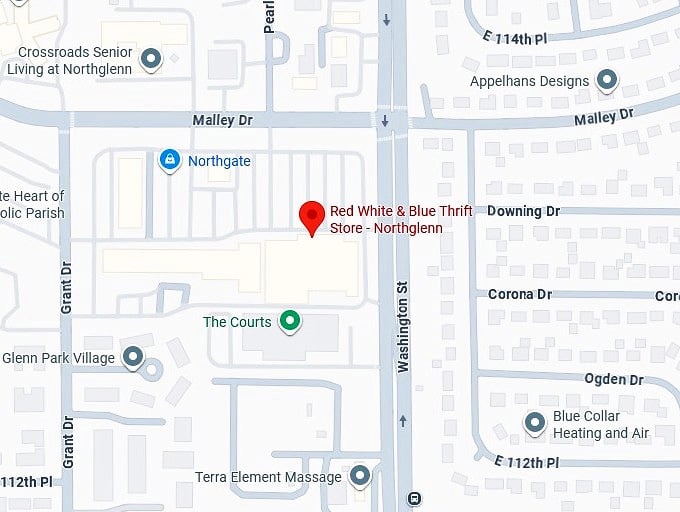 16. red white & blue thrift store northglenn map