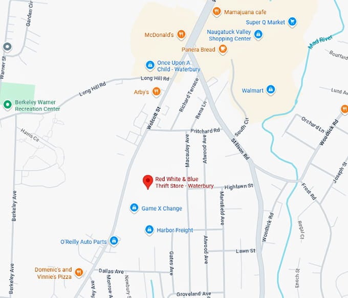 16. red white & blue thrift store map