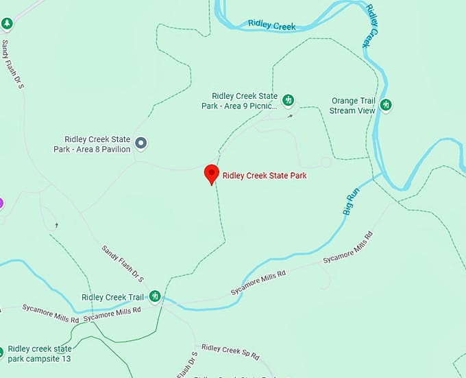 16. ridley creek state park map