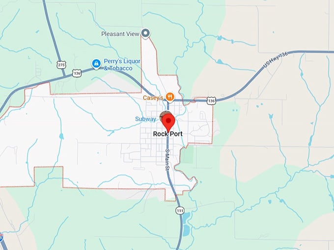 16. rock port, mo map