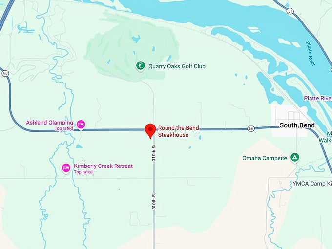 16. round the bend steakhouse map