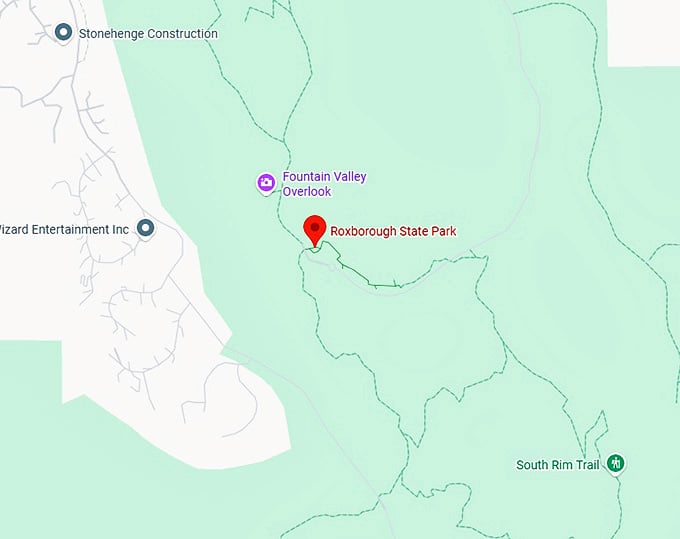 16. roxborough state park map