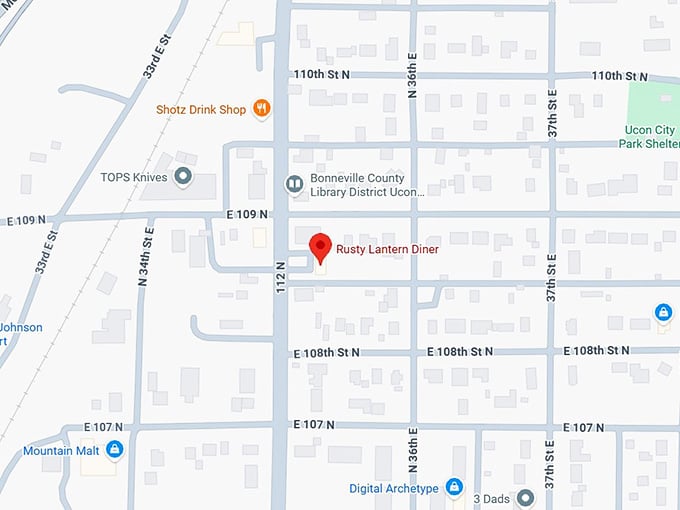 16. rusty lantern diner map