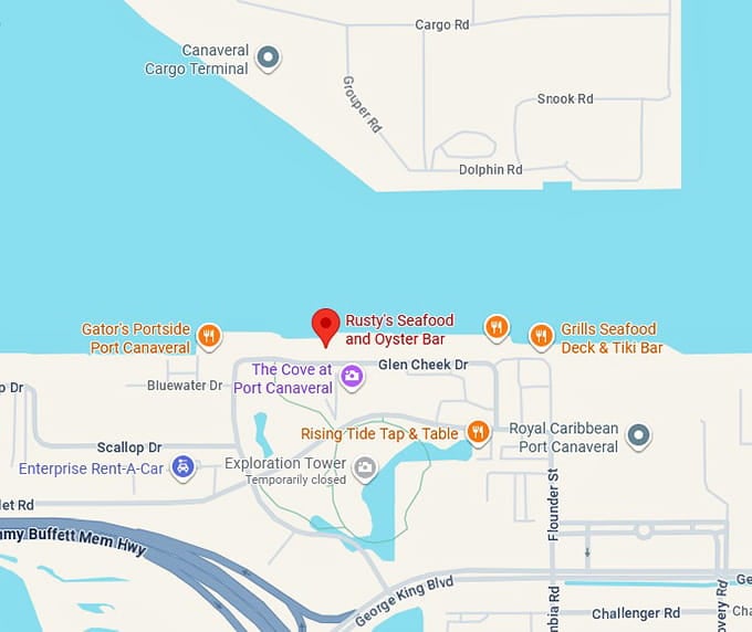 16. rusty&rsquo;s seafood & oyster bar map