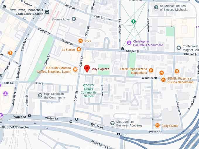 16. sally’s apizza map