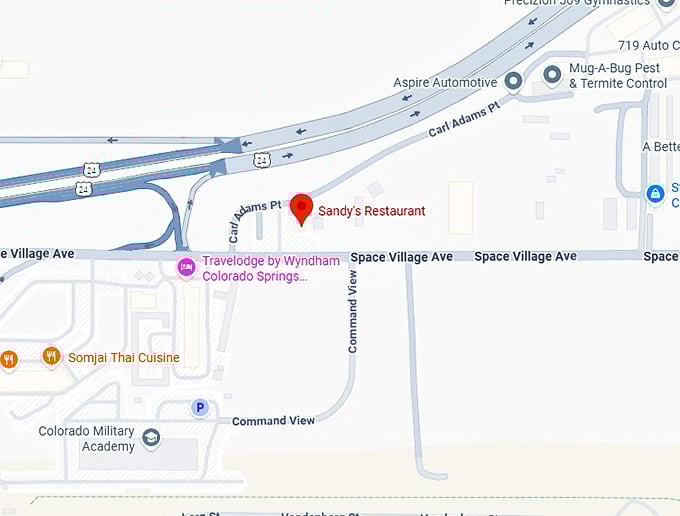 16. sandy's restaurant map