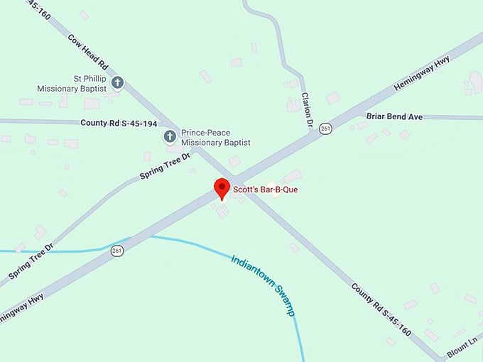 16. scott&rsquo;s bar b que map