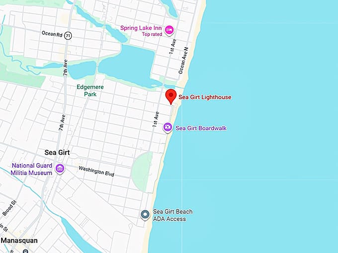 16. sea girt lighthouse map
