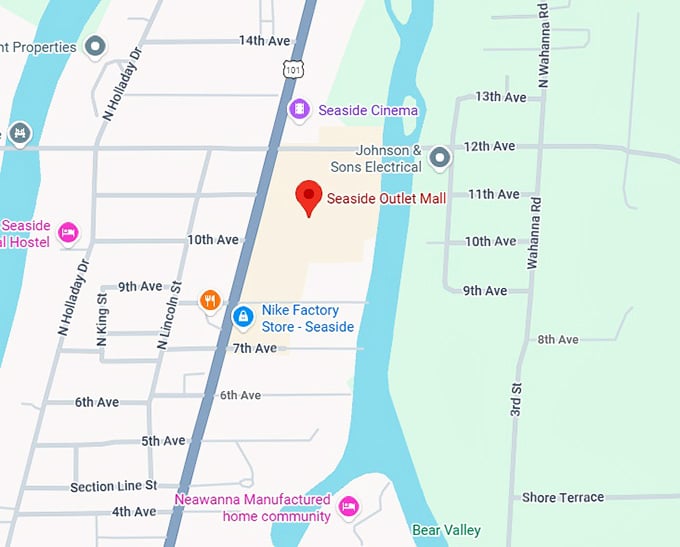 16. seaside outlet mall map