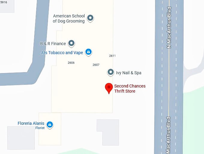 16. second chances thrift store map