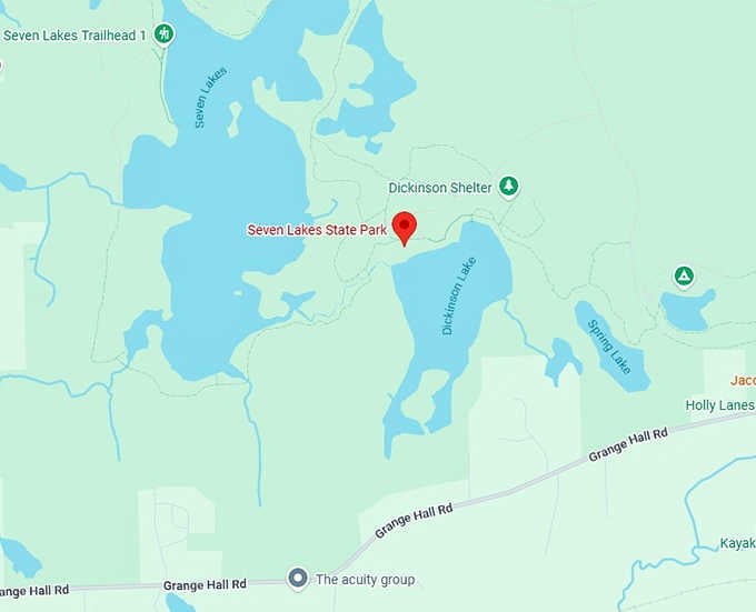 16. seven lakes state park map