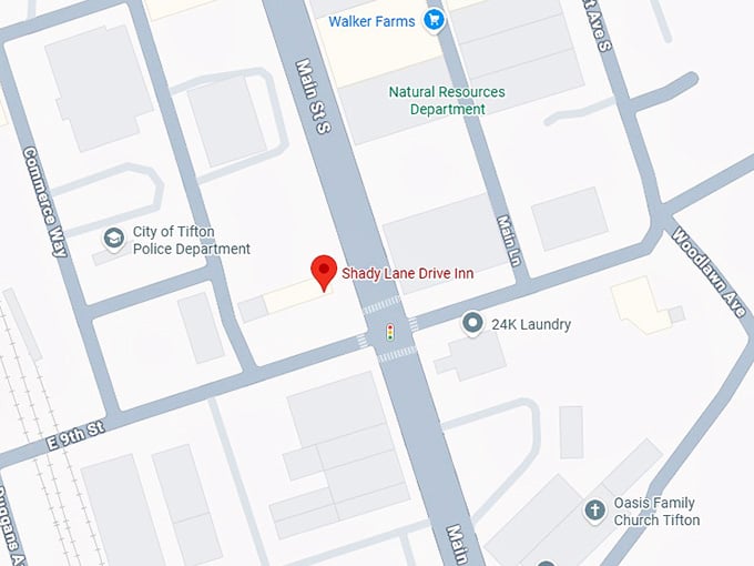 shady lane drive inn map