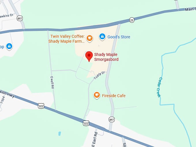 shady maple smorgasbord map