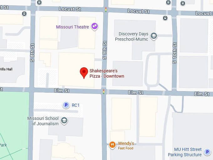 16. shakespeare's pizza downtown map