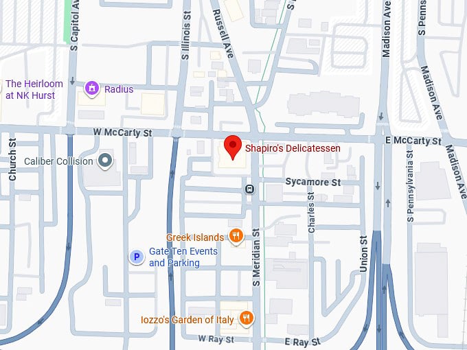 shapiro's delicatessen map