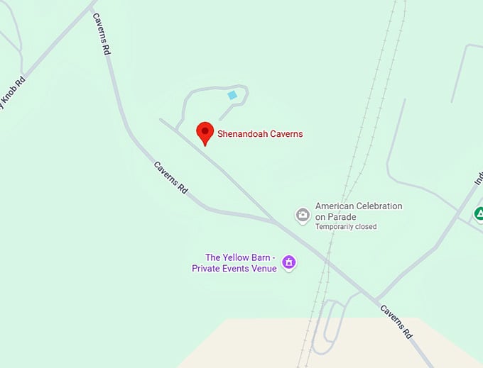 16. shenandoah caverns map
