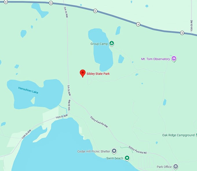 sibley state park map