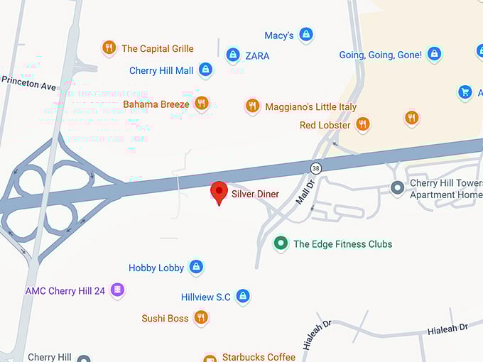 16. silver diner map