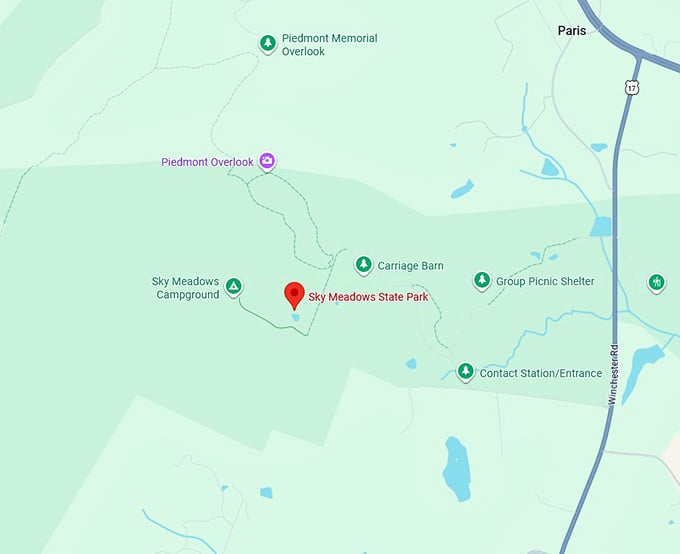 16. sky meadows state park map