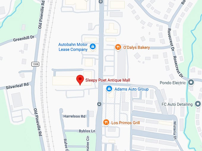 16. sleepy poet antique mall map