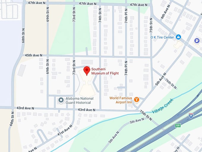 16. southern museum of flight map