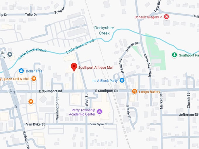 16. southport antique mall map