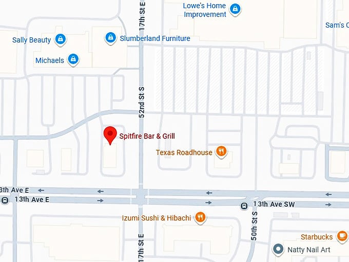 16. spitfire bar & grill map