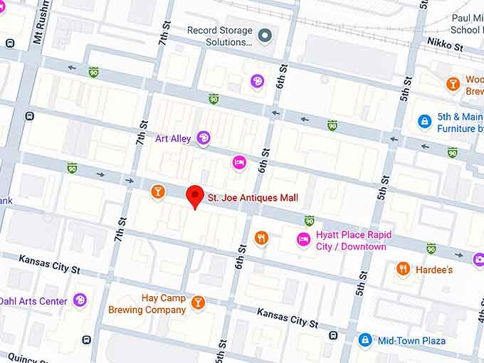 16. st. joe antiques mall map