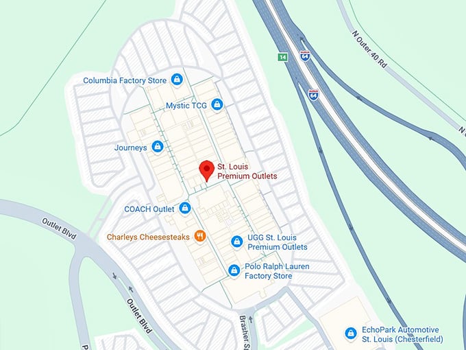 16. st. louis premium outlets map