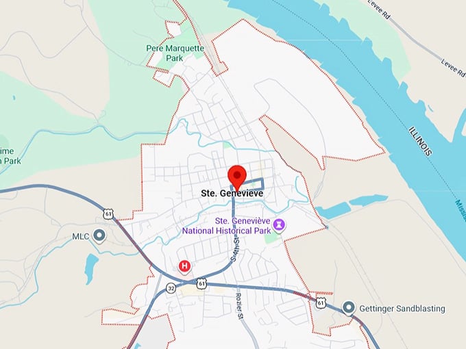 ste. genevieve, mo map