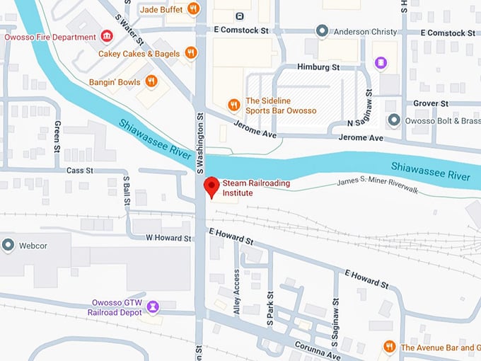 16. steam railroading institute map