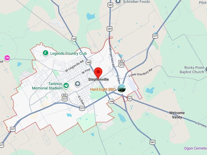 stephenville, tx map
