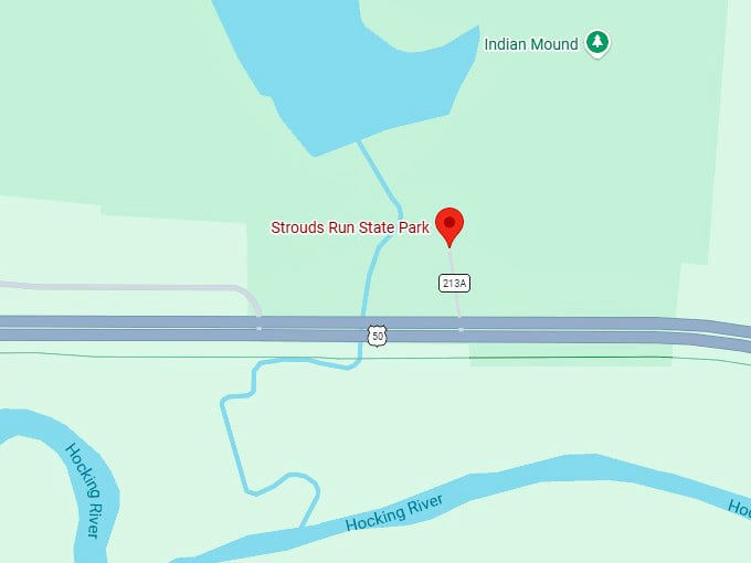 16. strouds run state park map