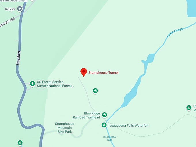 16. stumphouse tunnel map