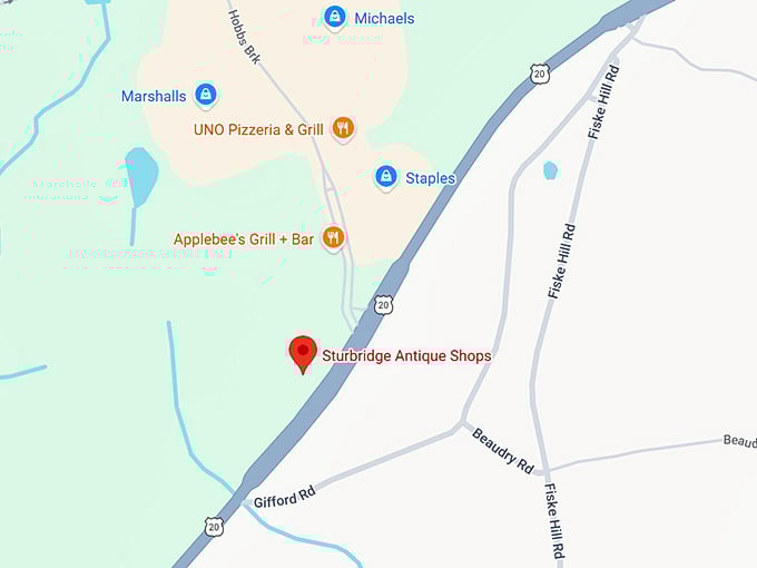 16. sturbridge antique shops map