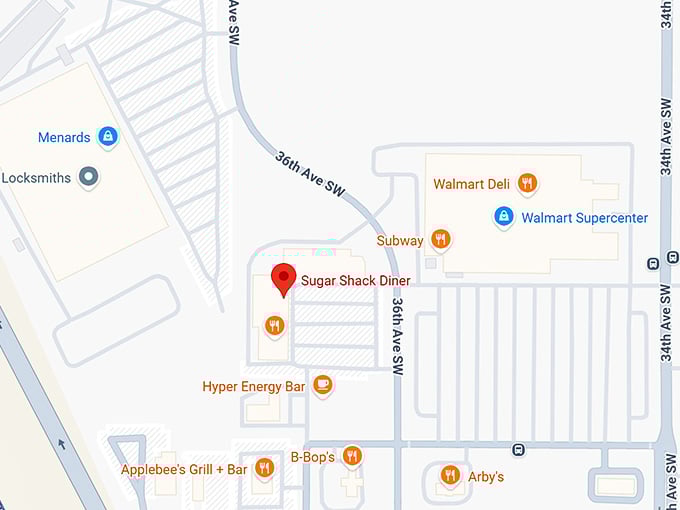 16. sugar shack diner map