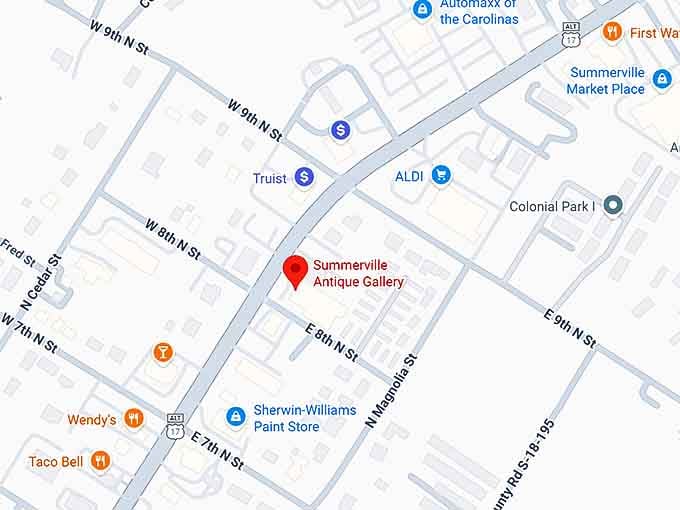 16. summerville antique gallery map