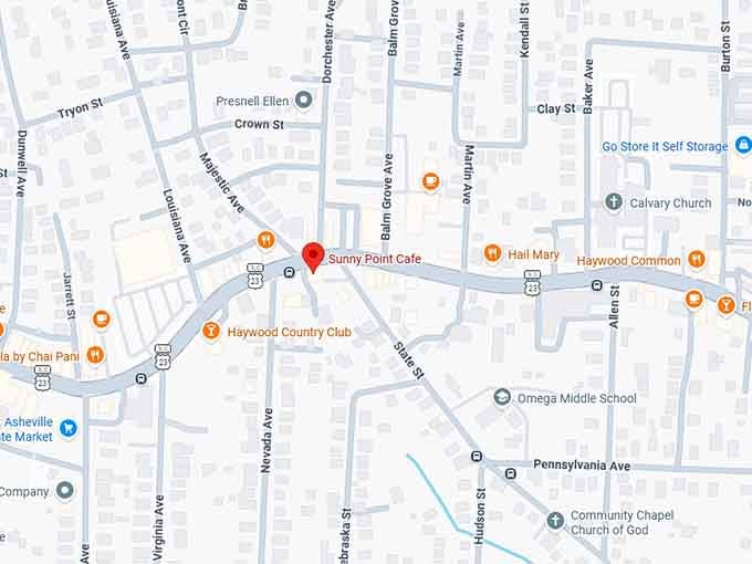 16. sunny point cafe map