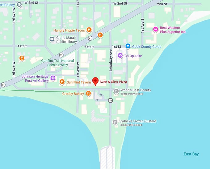 16. sven & ole's pizza map